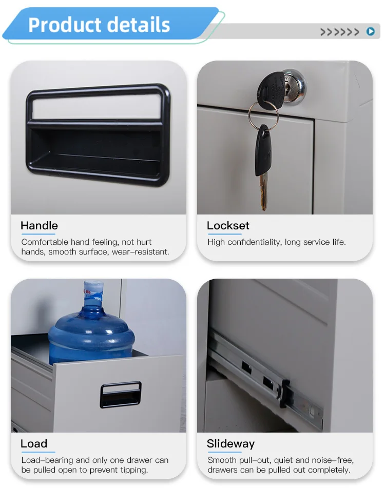 Office Vertical 2 Drawer Metal Drawer Cabinet - Storage & Style