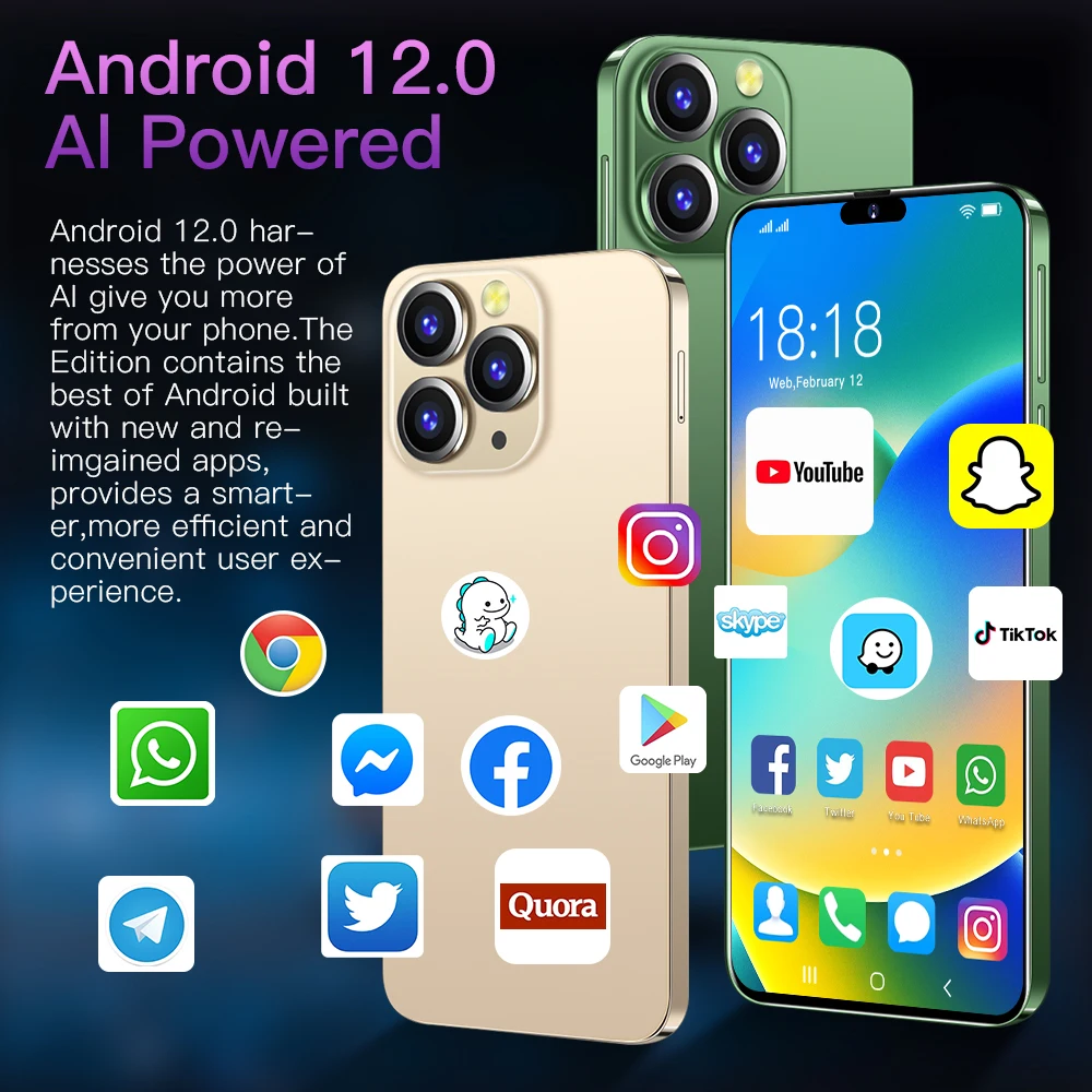 New Unlocked Original I14 Pro Max 6.7 Inch Smartphones 16gb+512gb I ...