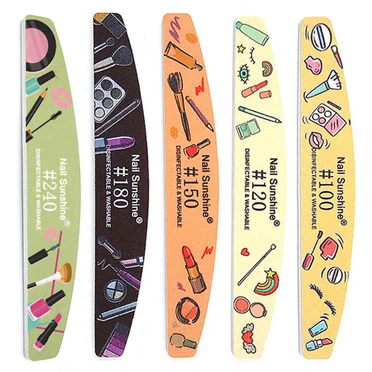Custom Printed Logo Nail Files 100 180 120 150 240 Double Size Emery ...