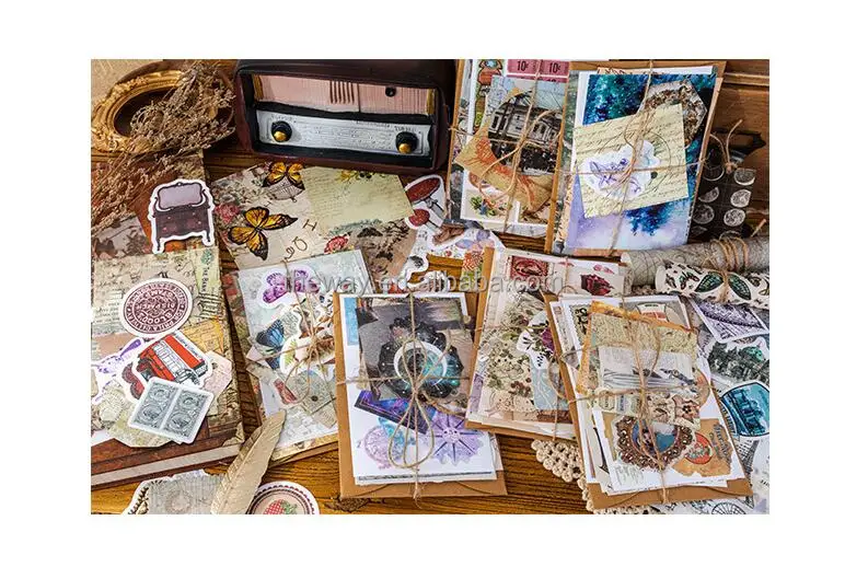 30pcs Kraft Paper Envelope Packing Retro Scrapbooking Deco Paper With ...