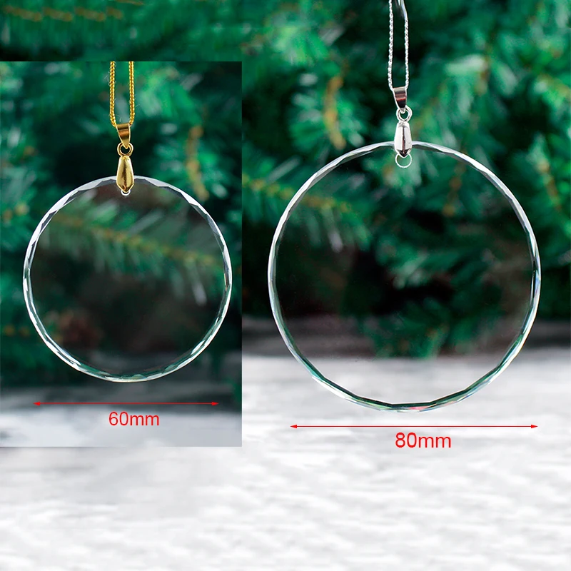 Wholesale Round Clear Glass Ornament Blanks for Christmas