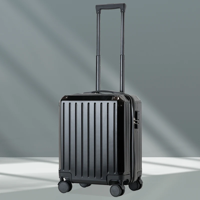 Unisex Hard Shell Travel Box Lightweight Pu Material Suitcase With ...