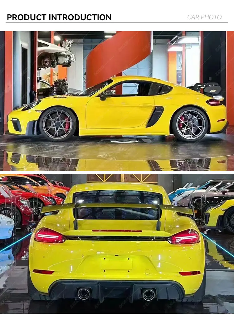 981gt4 Half Carbon Fiber Front Bumper Rear Body Kit For Porsche 981 Car ...