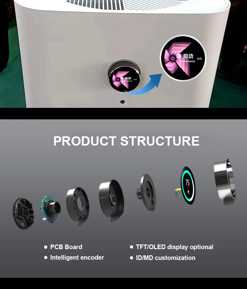 Wisecoco 1.43 Inch Amoled Encoder Knob Display - Smart Control