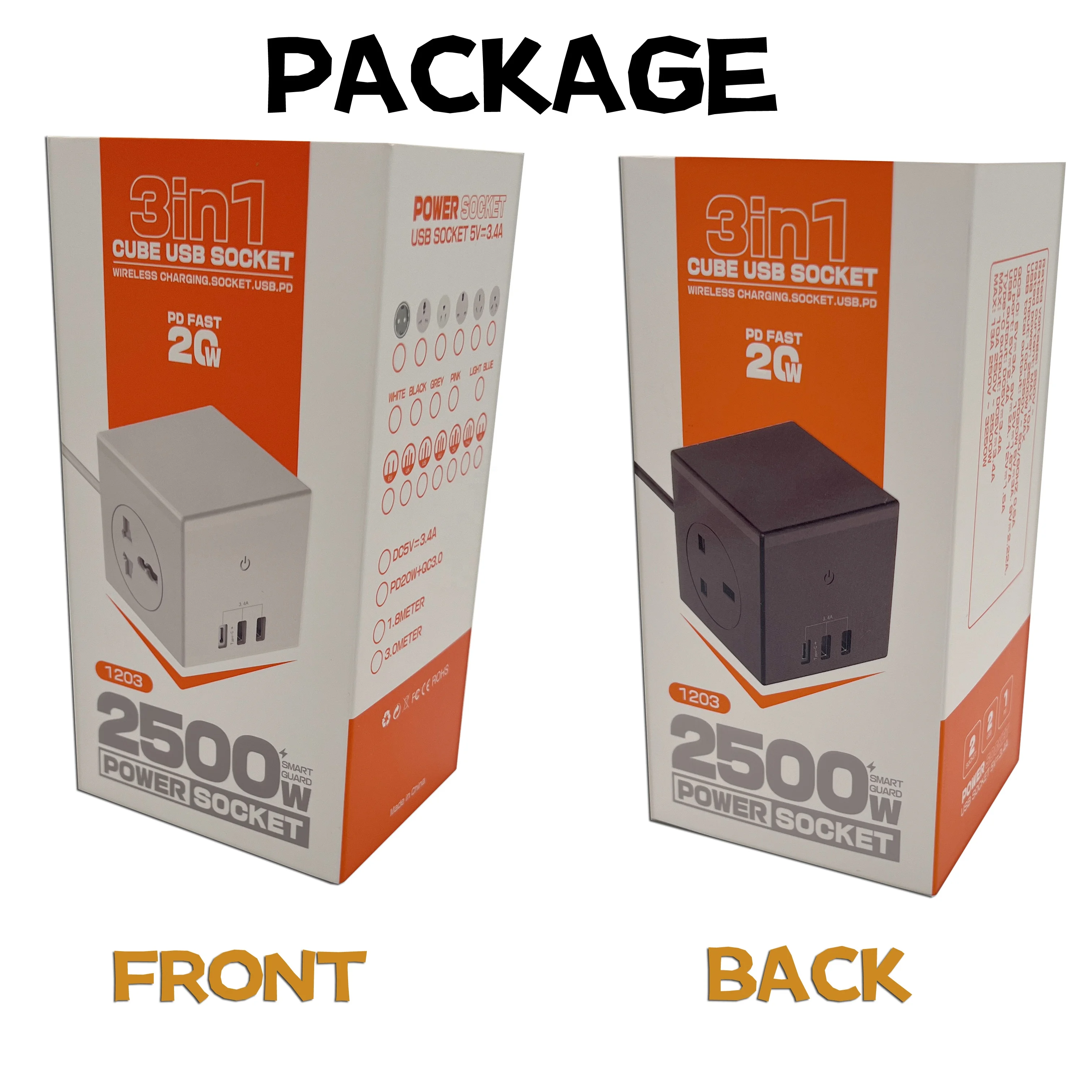 Custom Logo Desktop Pd20w Fast Charger Usb-a And Type-c Plug Socket ...