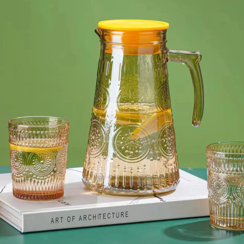 Wholesale Glass Jug Set Soda Water Juice Glass Water Jug Cups Set Jug ...