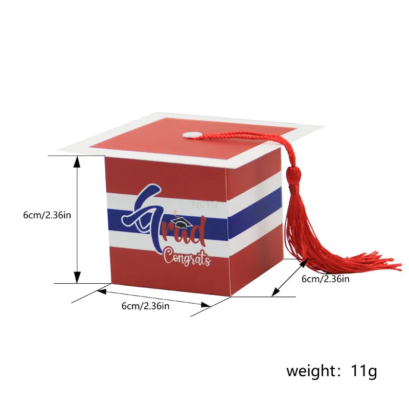 Graduation Decorations Congrats Grad Graduation Cap Candy Favor Box ...