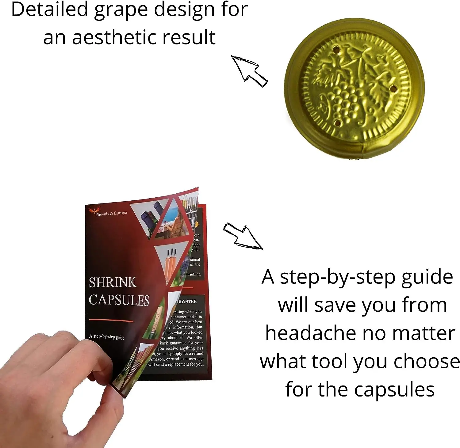 Custom Embossed Logo Wine Liquor Spirits Bottle Cap PVC Heat Shrink ...