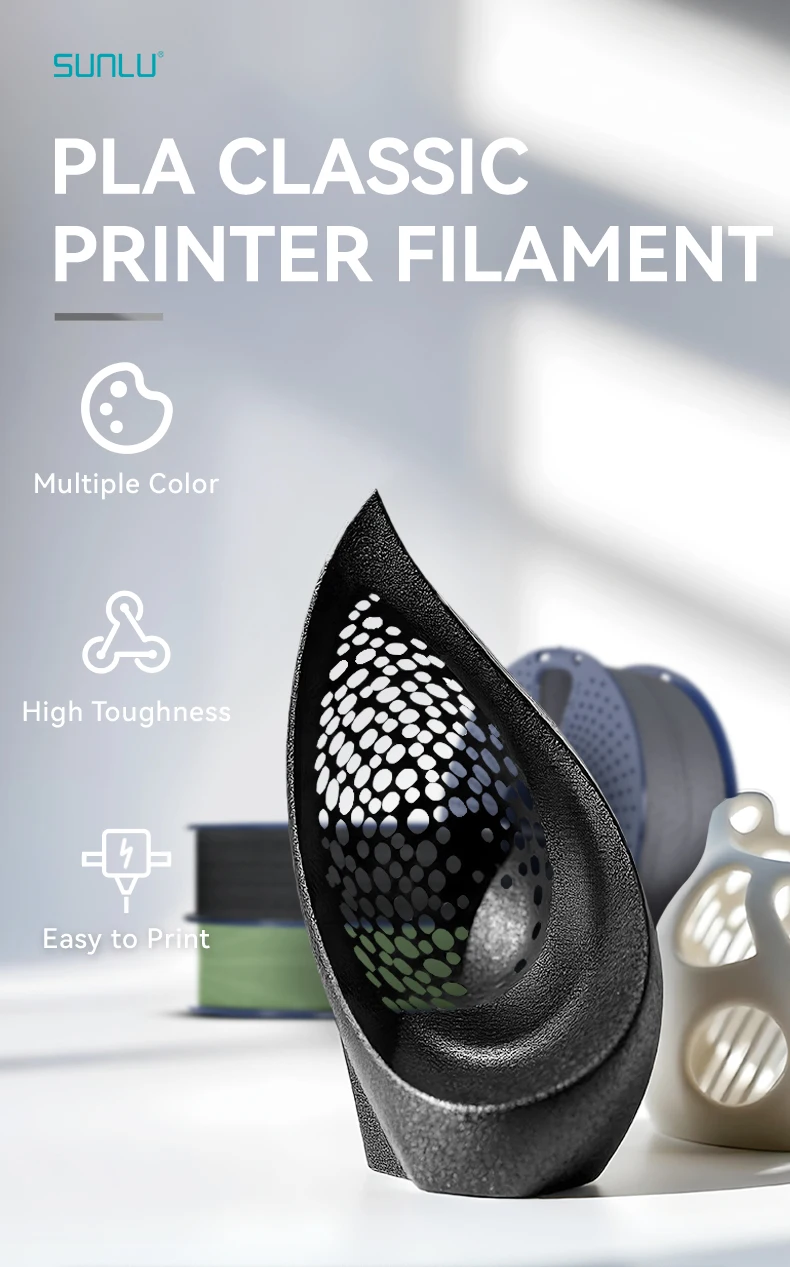 SUNLU PLA Filament - Durable, Impact-Resistant 3D Printing