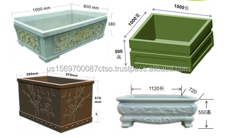Big Hexagon Bonsai Concrete Molds - Durable & Versatile