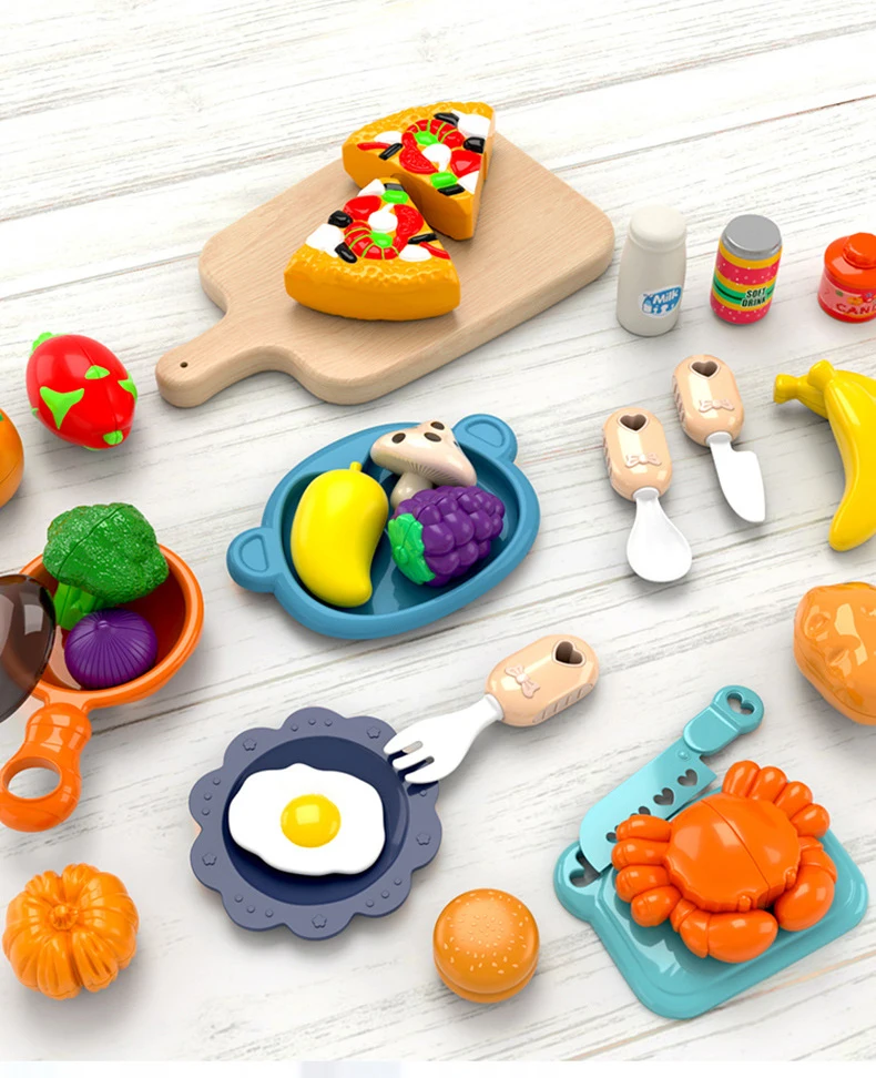 Kitchen Kids Toys Sets Pretend Spray Games 43pcs Mini Kitchen Toys Kids ...