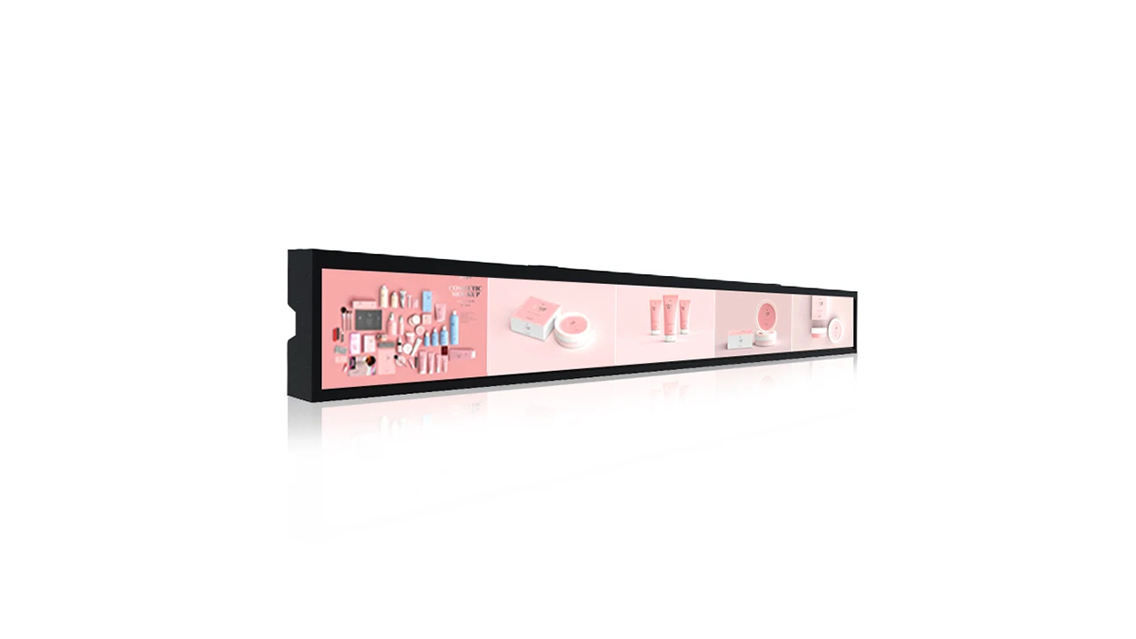 Supermarket Ultra Wide Strip Shelf Edge Advertising Digital Signage ...