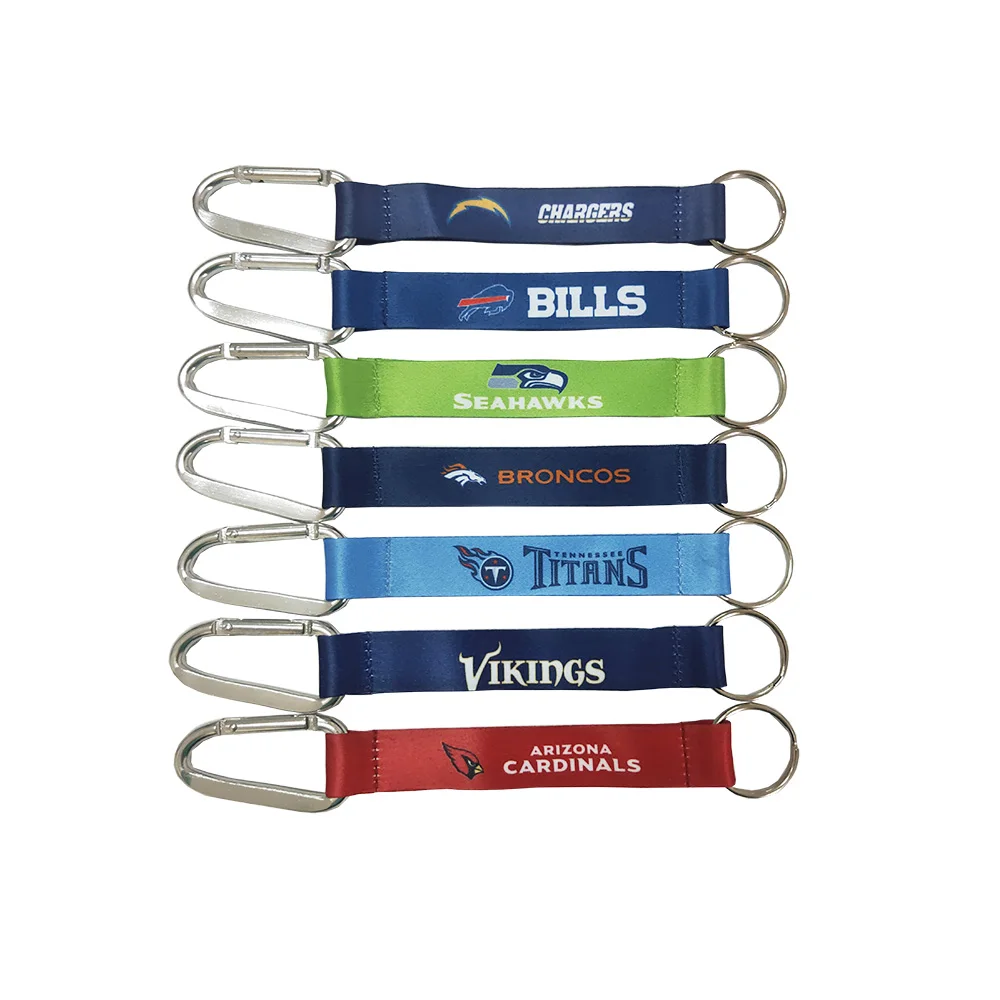 Nfl Teams Carabiner Keychains/nfl Short Lanyard/wholesale Nfl - Buy Nfl ...