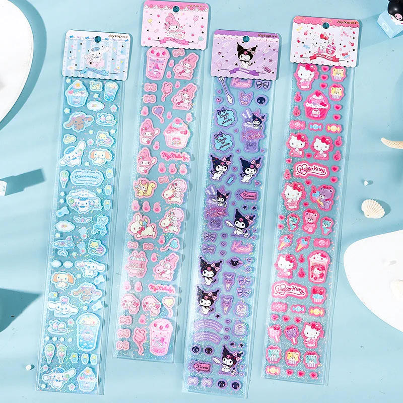 Botu 60pcs Kawaii Sanrio Stickers Anime Pochacco Kuromi Cinnamoroll ...
