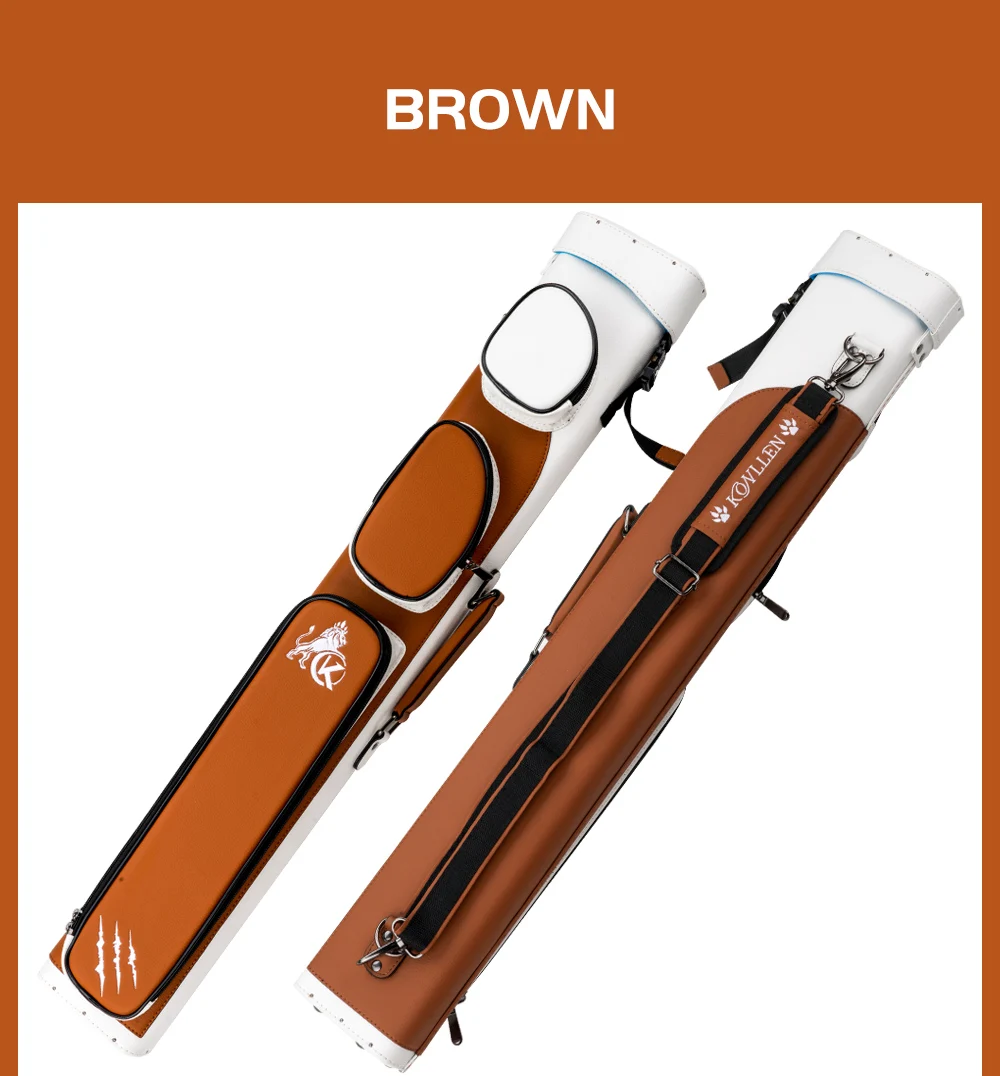 KONLLEN Billiard Cue Case for 2 Butts & 4 Shafts, Pool Cue Case