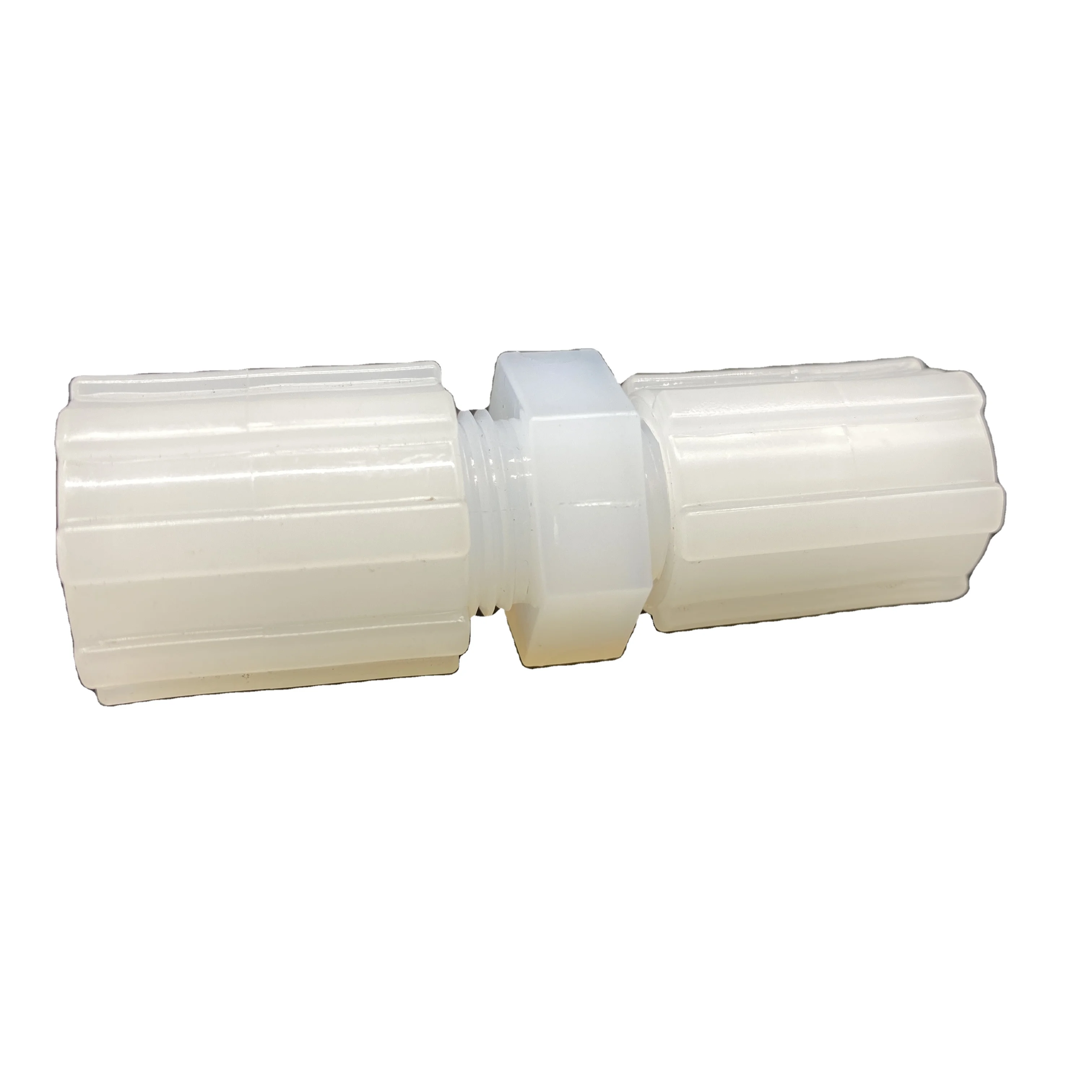 Transparent Round Tube Connector Plastic Fitting Reducing Tube Connector PFA straight union ...
