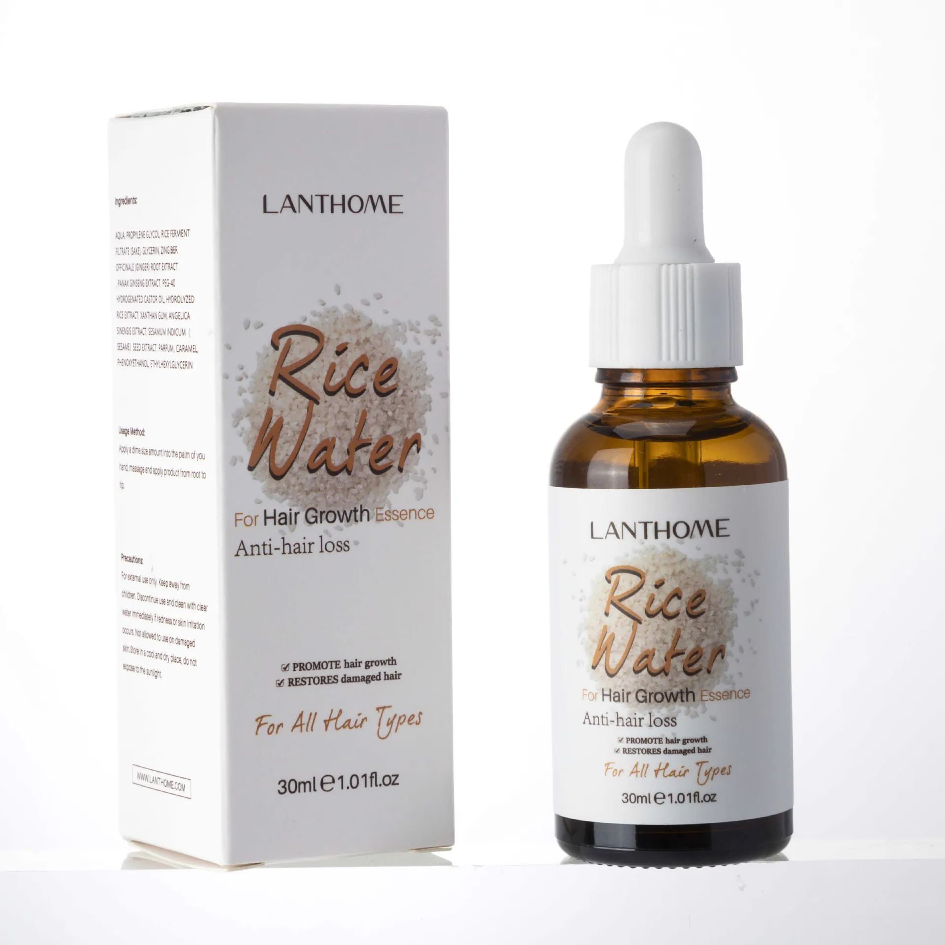 Lianbiquan Rice Water Hair Essence Hair Moisturizing Essential Oil Rice ...