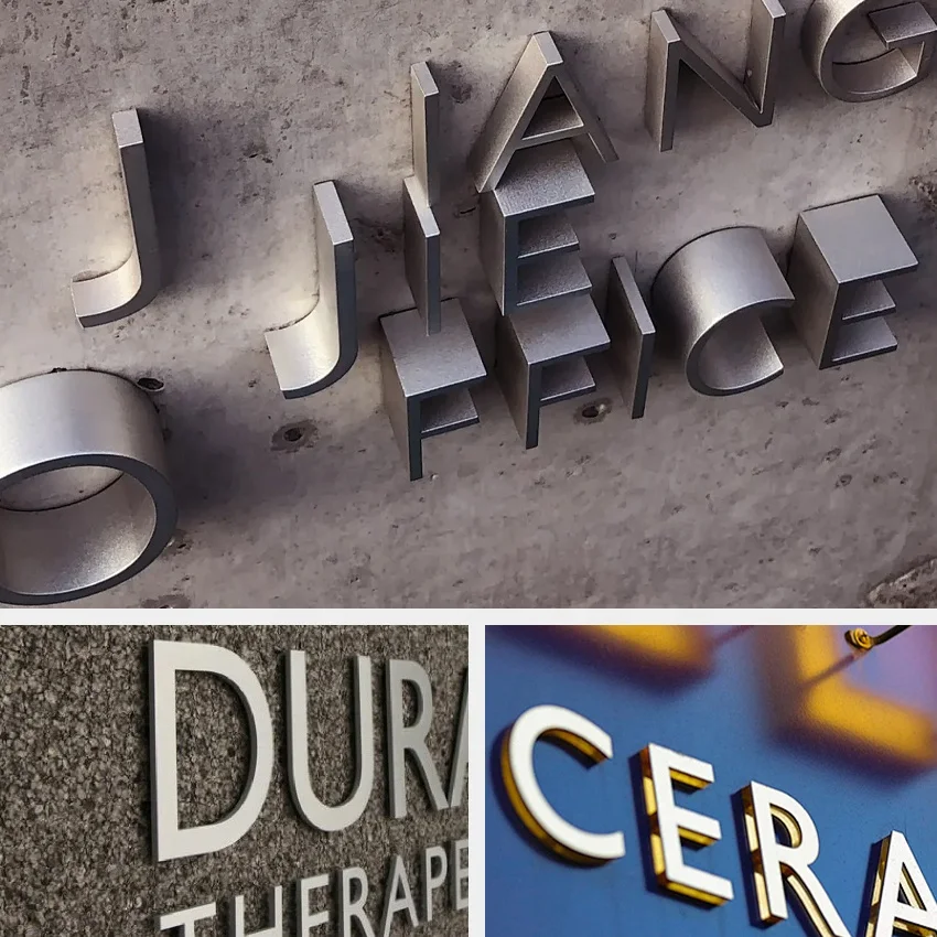 Wholesale Custom Business Letter Studio Metal Wall Logo For Salon ...