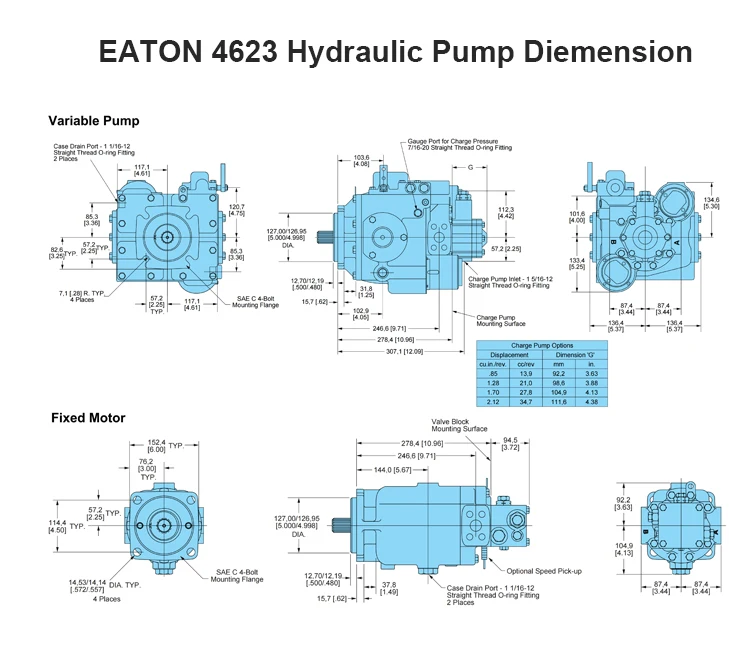 Original Replacement Eaton 76 Series 7620 Hydraulic Piston Pump