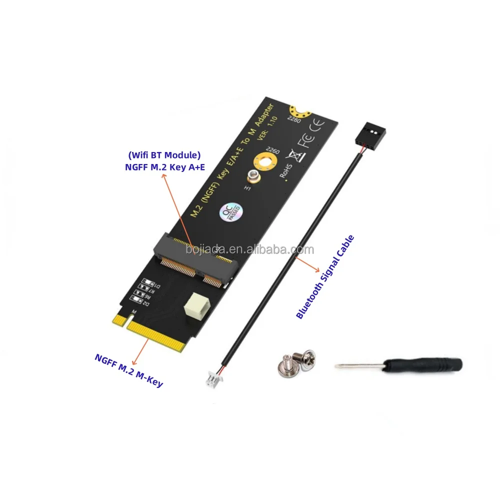 NGFF M.2 Key-M to Key E/A+E Connector Wireless Adapter Card