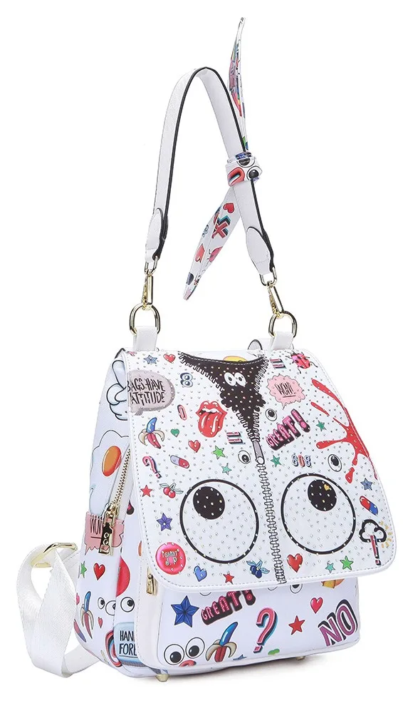 Eye Theme Graffiti Bag Luxury Hand Holding Plus Backpack New Fashion ...