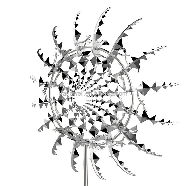 Large Kinetic Sculpture Metal Windmill Stainless Steel Kinetic Wind ...
