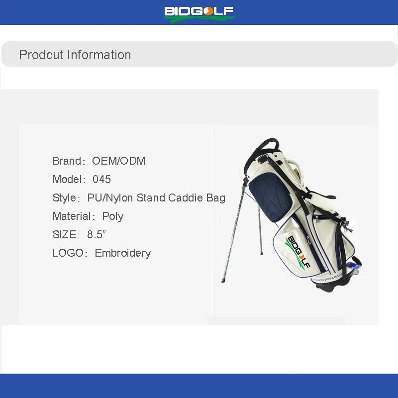 Oem Custom Nylon Lightweight Cart Bag For Ladies Stand Caddiebag Tour ...