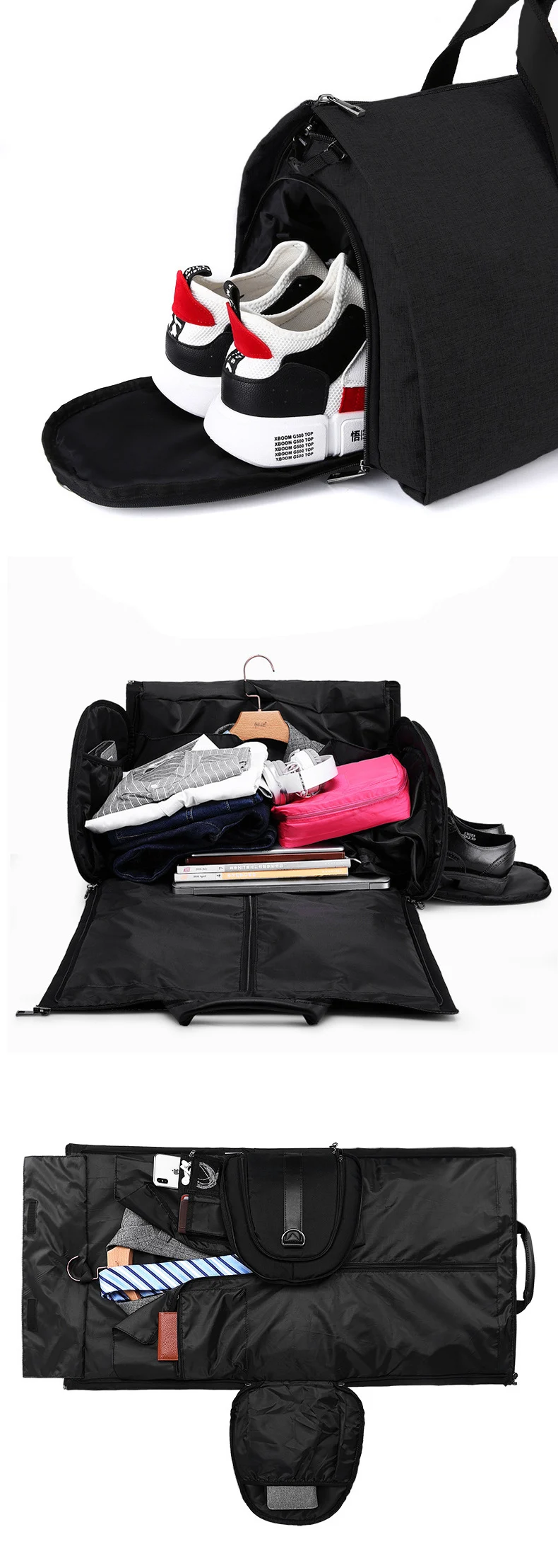 Foldable Business Travel Suit Duffel Garment Bag Men Handbag