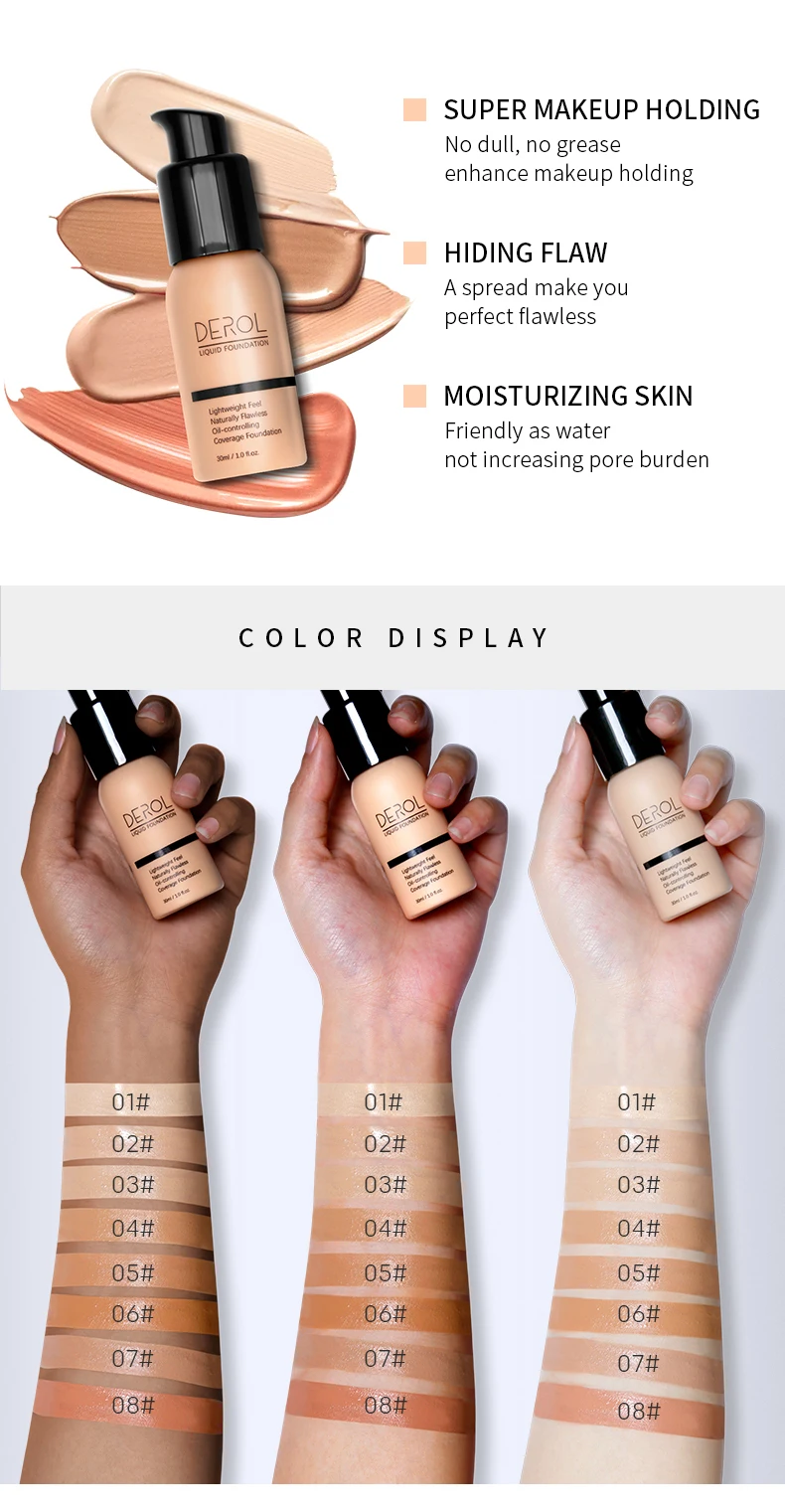 Customized Logo Moisturizing Foundation Base Makeup Professional Face ...