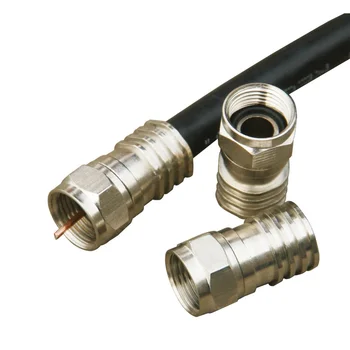 Rg6/rg11 Crimp Connector,Catv Crimp Connector/tv Cable Male Connector ...