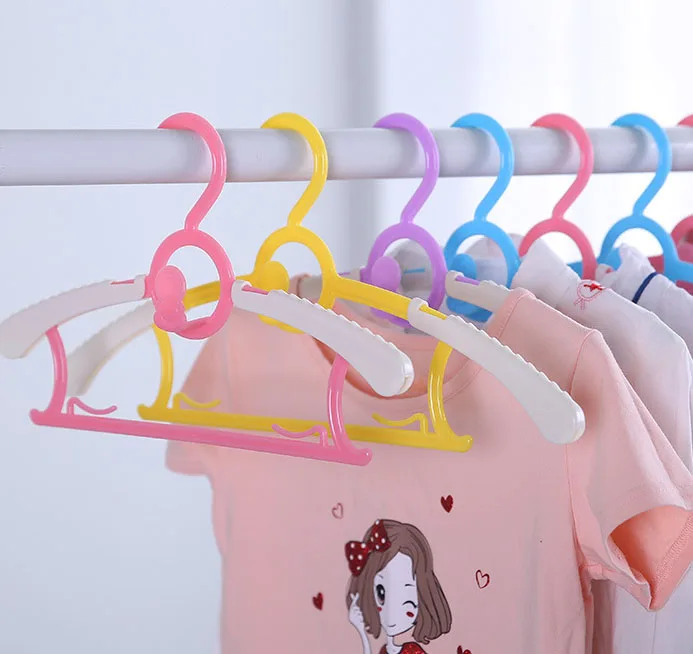DS4118 Kids Plastic Hangers Clothes Rack Colourful Non-Slip Baby ...