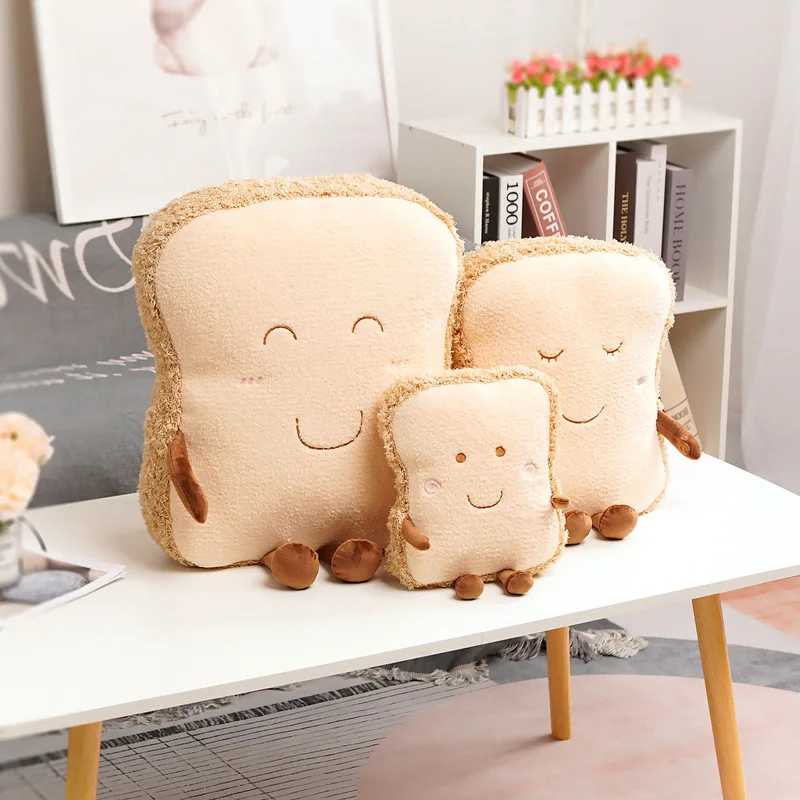 Cute Funny Stuffed Bread Anime Plush Toys Wholesale Plush Toast Stuffed ...