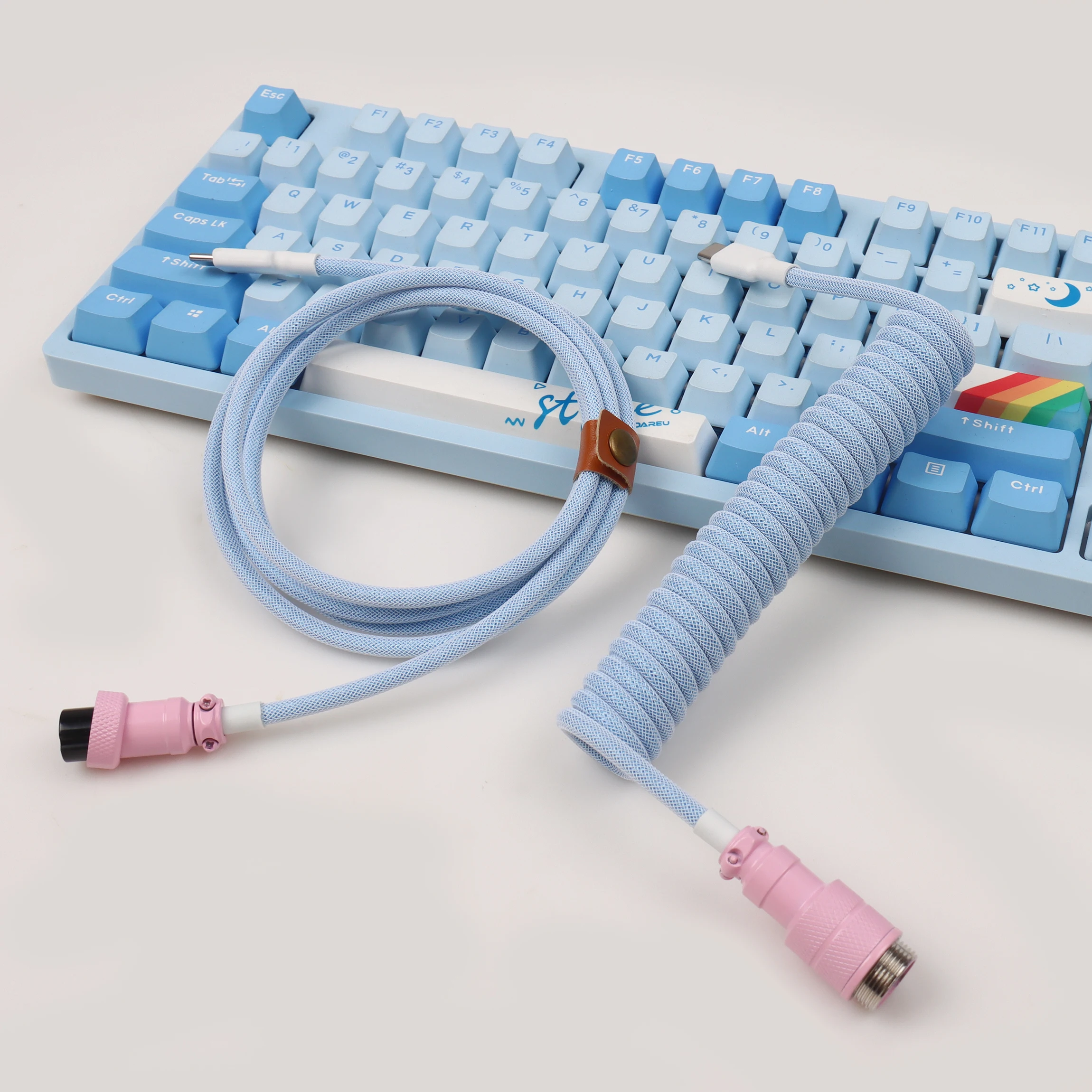 Custom Coiled USB C Cable - Fast Charging Keyboard Cable