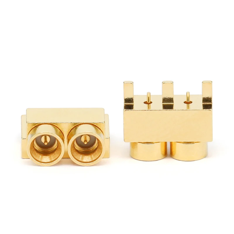GPPO Mini-Smp Male 2-Channel RF Connector - 50 Ohm Brass