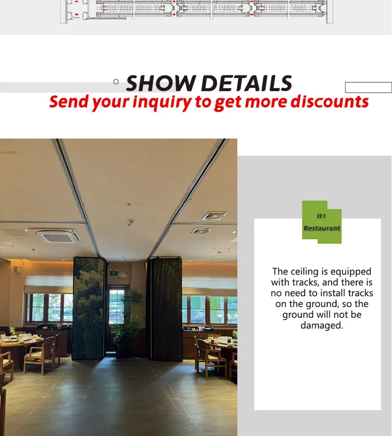 Hotel Ballroom Moving Partition Wall - Ultra-High Activity Screen