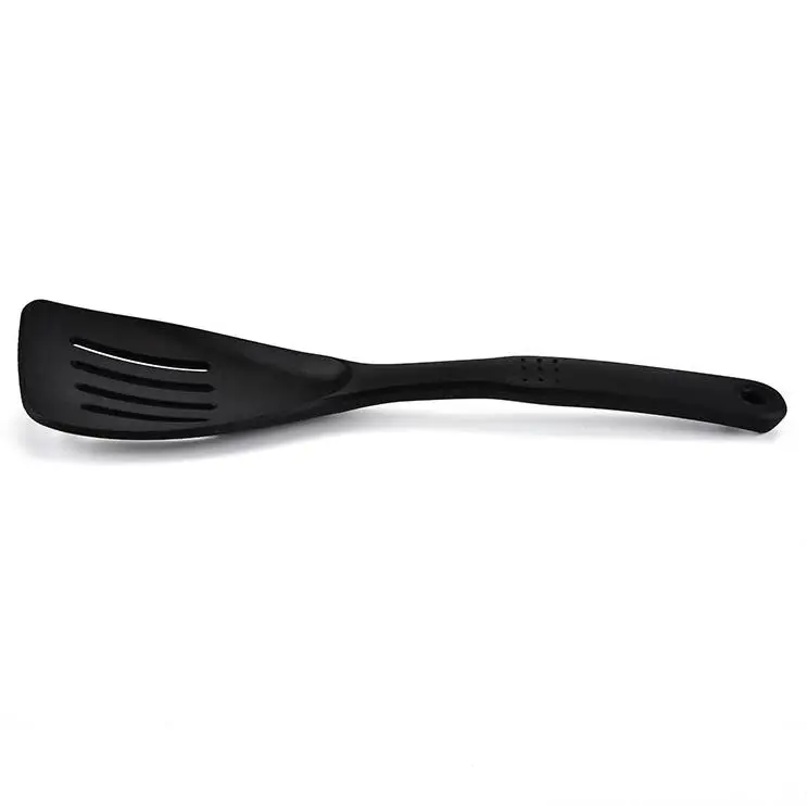 High Temperature Resistance Nylon Turner Silicone Spatula Black Kitchen ...