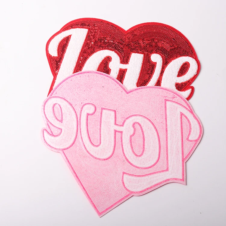 Wholesale 2024 Valentine's Day Love Embroidered Patches 10 Inch Big ...