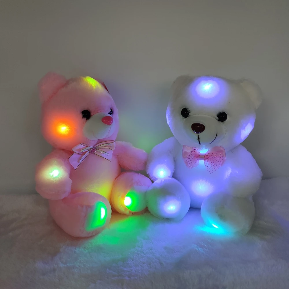 Wholesale Valentines Day Colorful Glowing Teddy Bear Stuffed Plush LED ...
