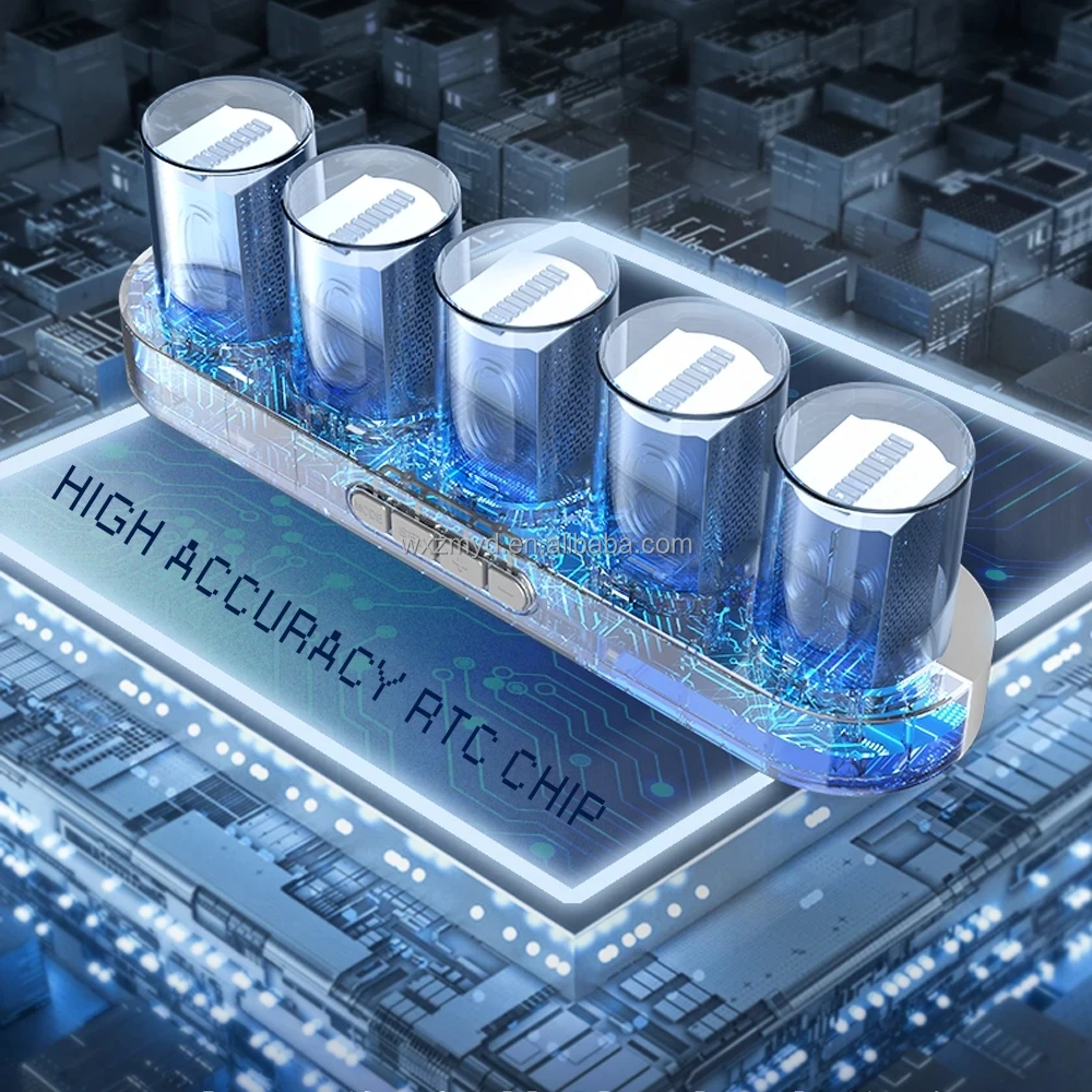 LED Nixie Tube Clock - Retro, Color-Changing Digital Time