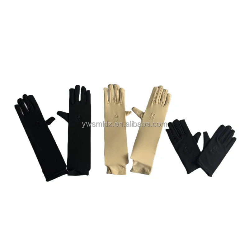 2023 Hot Selling New Design Muslim Lady Full Finger Gloves Rose ...