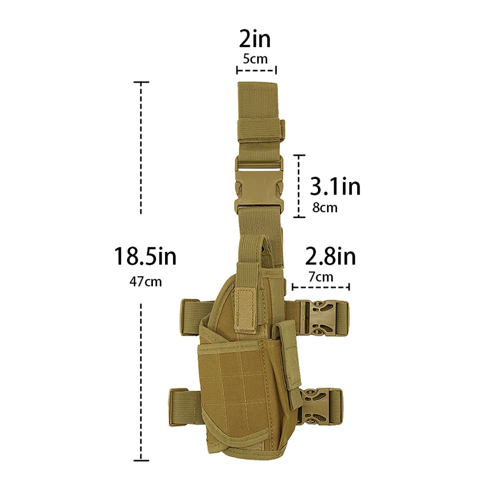 Universal Tactical Drop Leg Gun Holster Adapter Adjustable Left Right ...