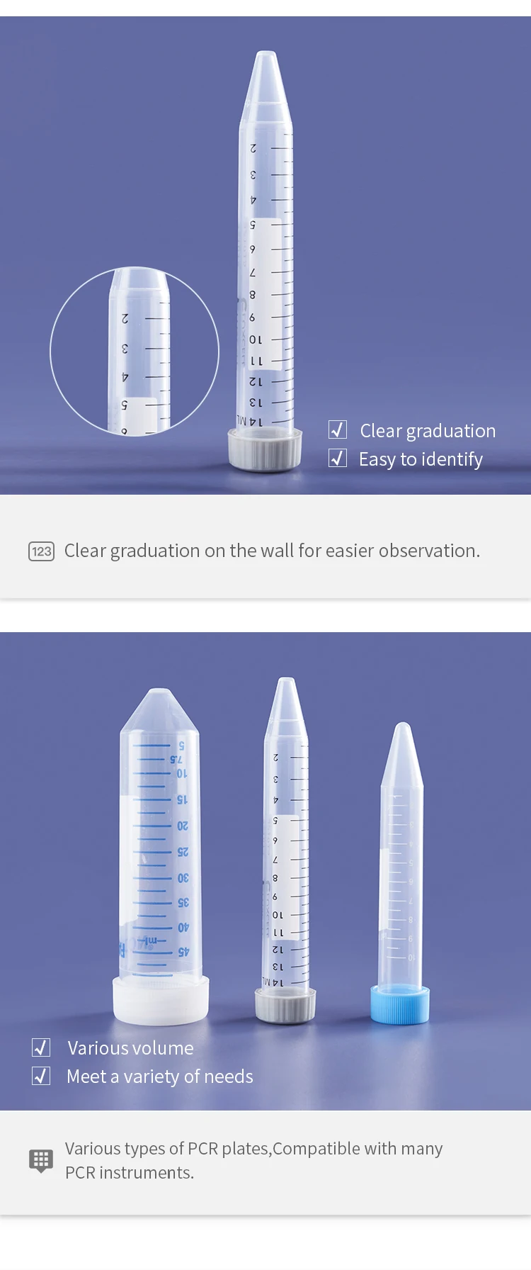 Falcon 15ml Polypropylene Conical Centrifuge Tubes - Buy Falcon 15ml ...