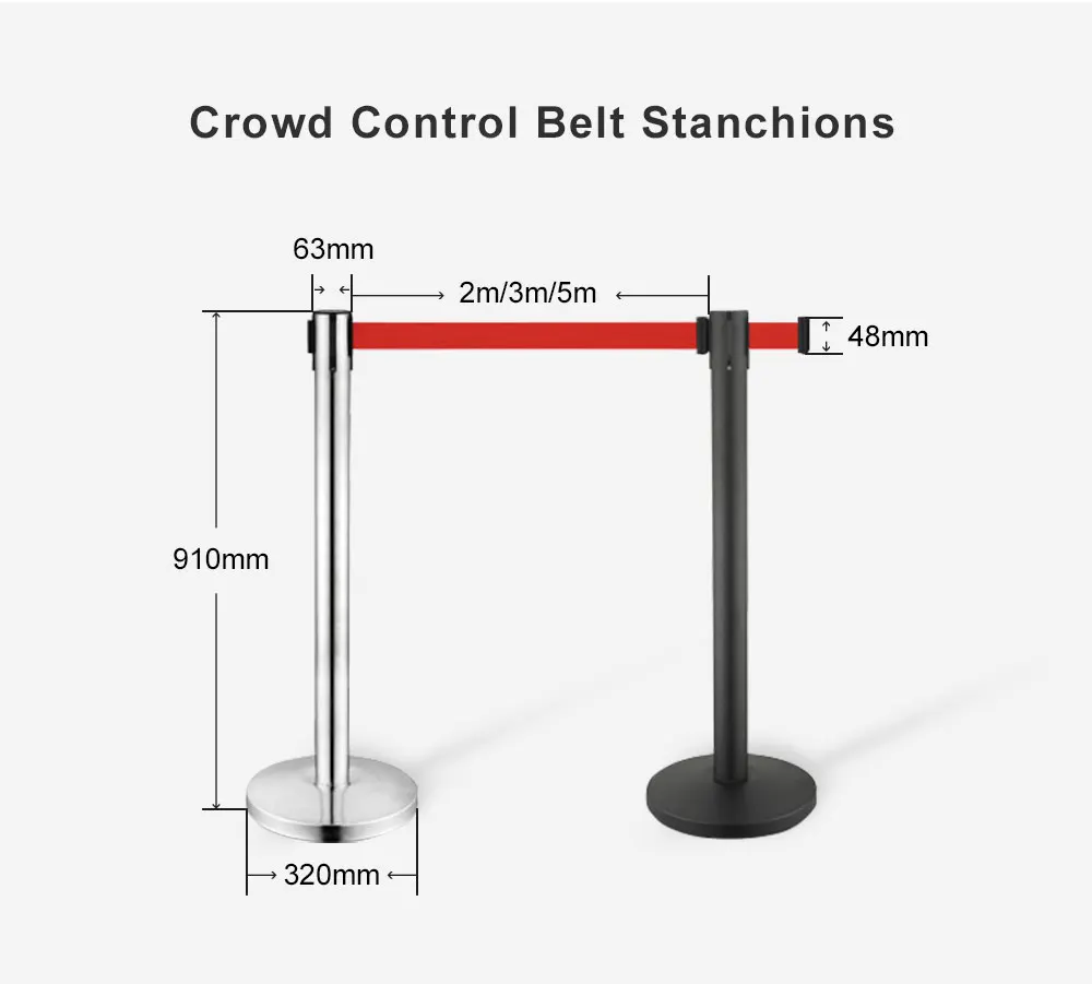 Stainless Steel Rope Stanchions - Crowd Control Solutions