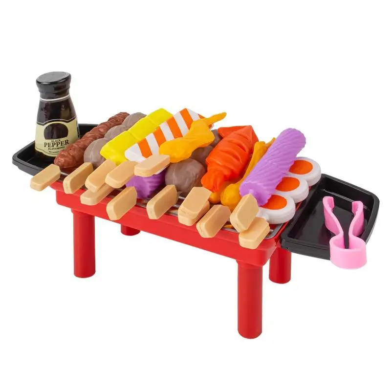 142 PCS Kids BBQ Grill Play Set Backyard Barbecue Play Grill Toy Set ...