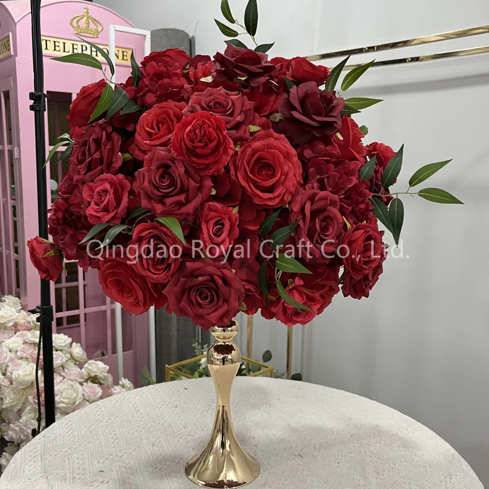 50 Cm Customized Pink Rose Faux Flora Ball Wedding Event Decorative ...