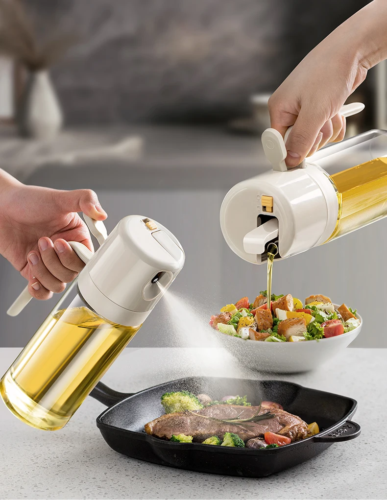 High Quality 550ml Kitchen Glass Spray Bottle for Cooking