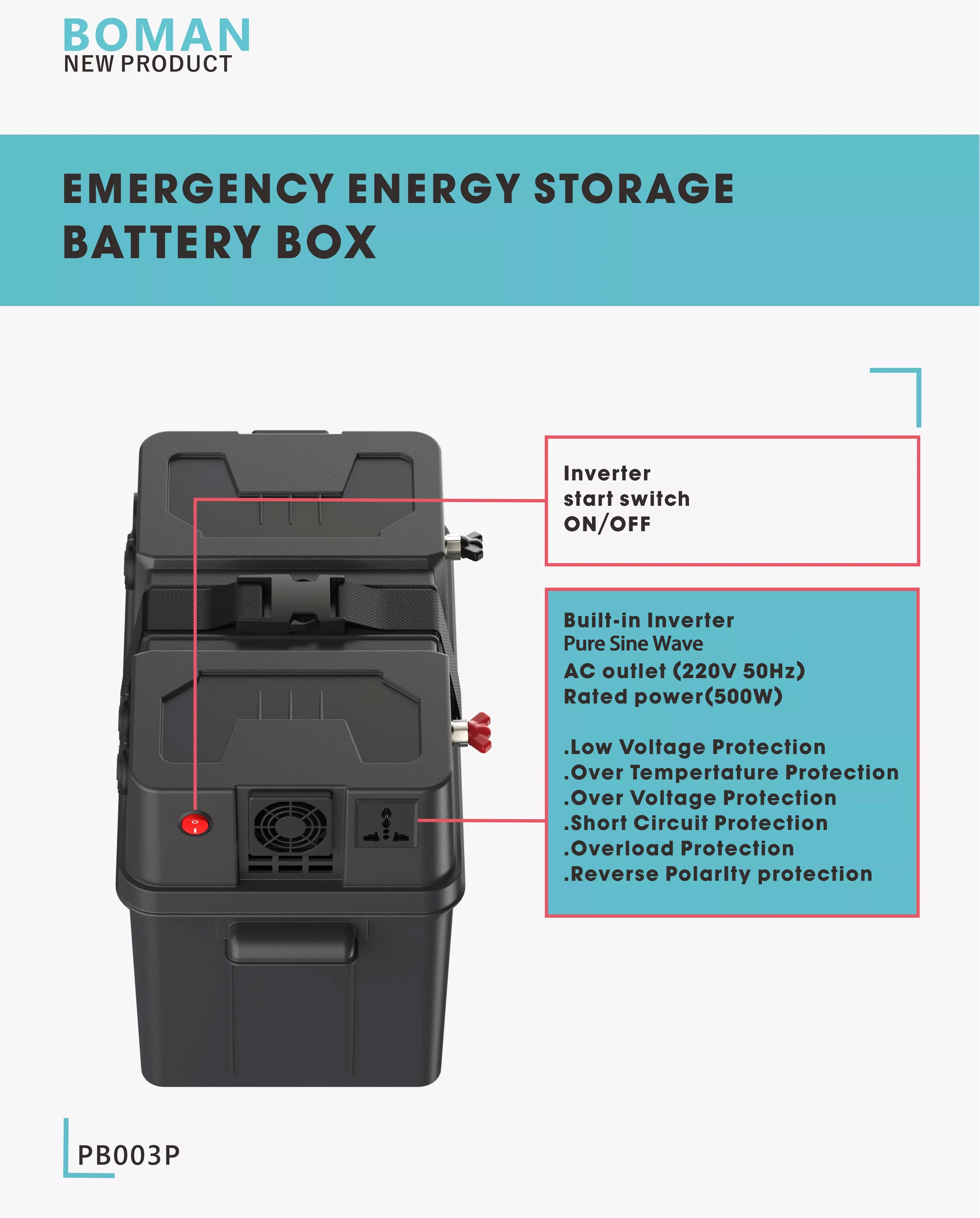 220v Output Voltage Outdoor Plastic Waterproof 12v Powered Ac Dc Charge ...