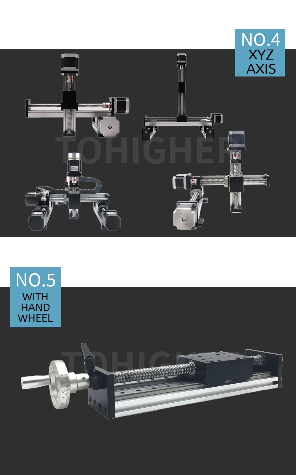 Manual Slide Table CNC Linear Guide Rail 100-1000mm Stroke