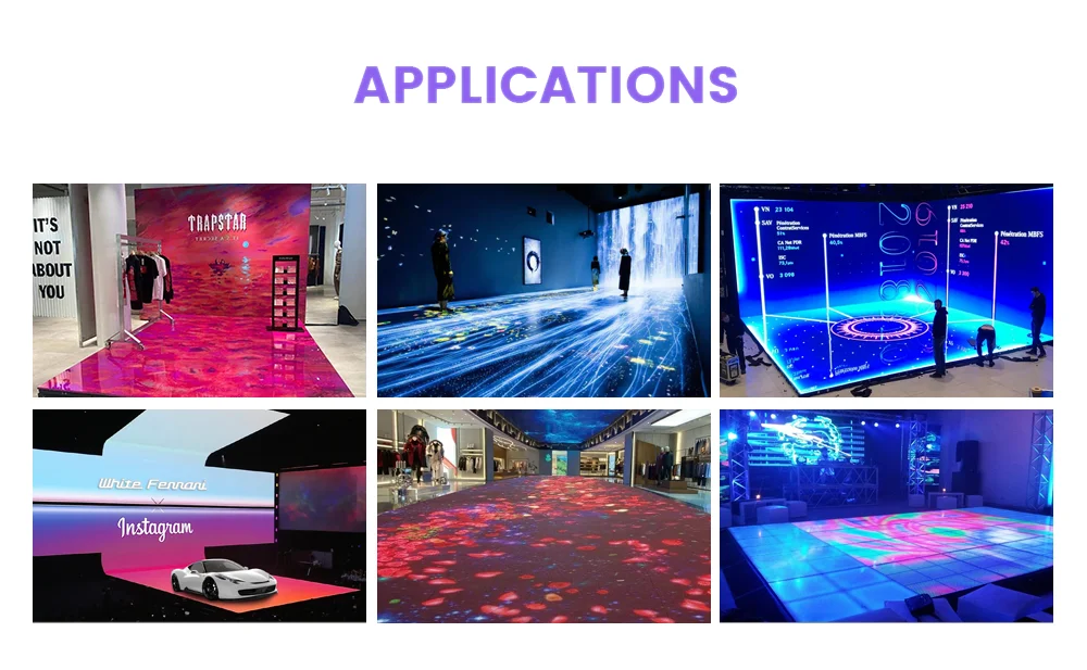 Easy Quick Installing Dance Floor LED Display P4.81 Interactive Video ...