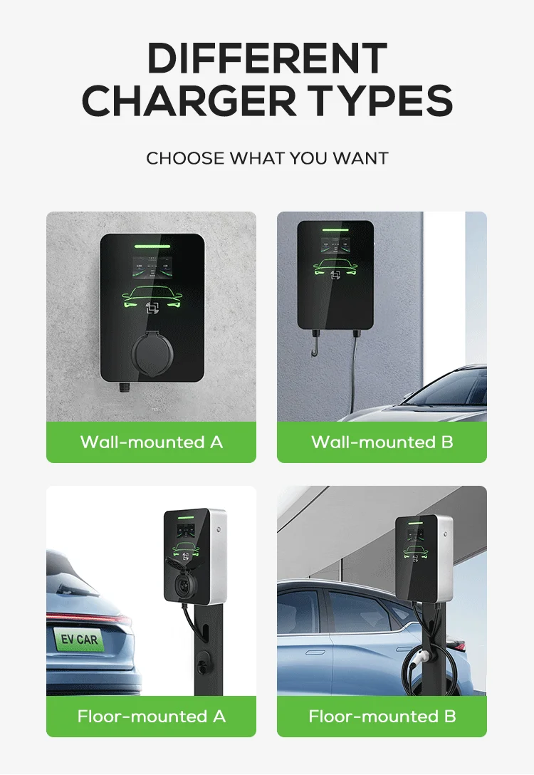 Charging Pile Home Electric Vehicle Charging Pile Household Wall Mount 7kw Level 2 Car Charger ...